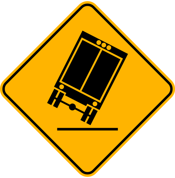 Truck Tipping Hazard Warning Traffic Sign | Western Safety Sign