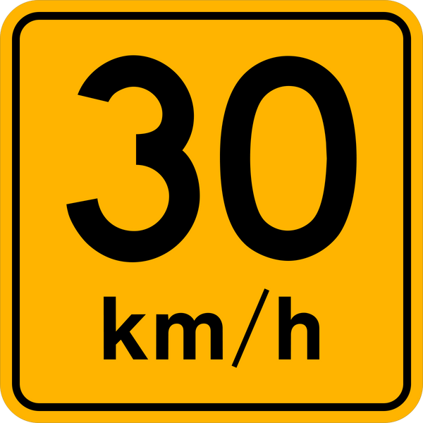 Speed Limit Warning Traffic Sign | Western Safety Sign