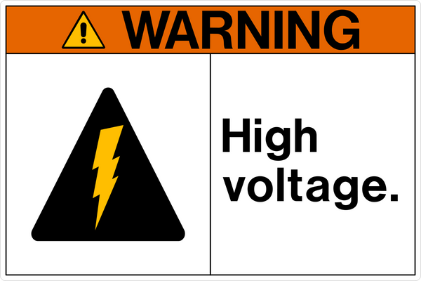 Warning - High Voltage | Western Safety Sign