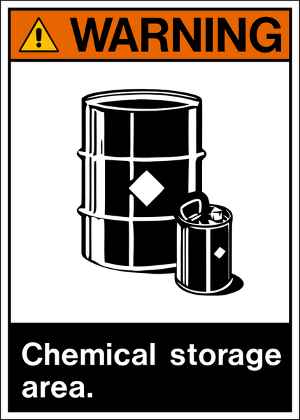 Warning - Chemical Storage Area | Western Safety Sign
