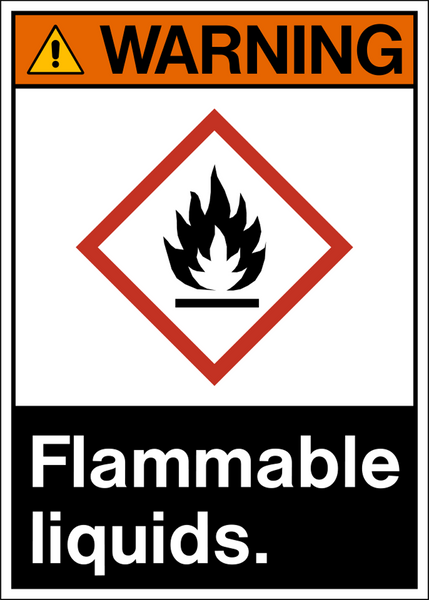 Warning - Flammable Liquids | Western Safety Sign