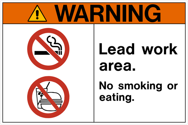 Warning - Lead Work Area A | Western Safety Sign