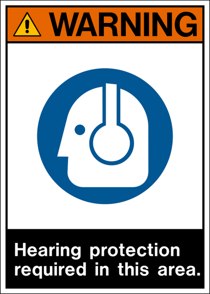 Warning - Ear Protection – Western Safety Sign