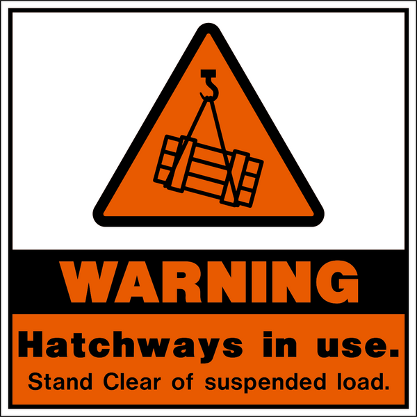 Warning - Hatchway | Western Safety Sign