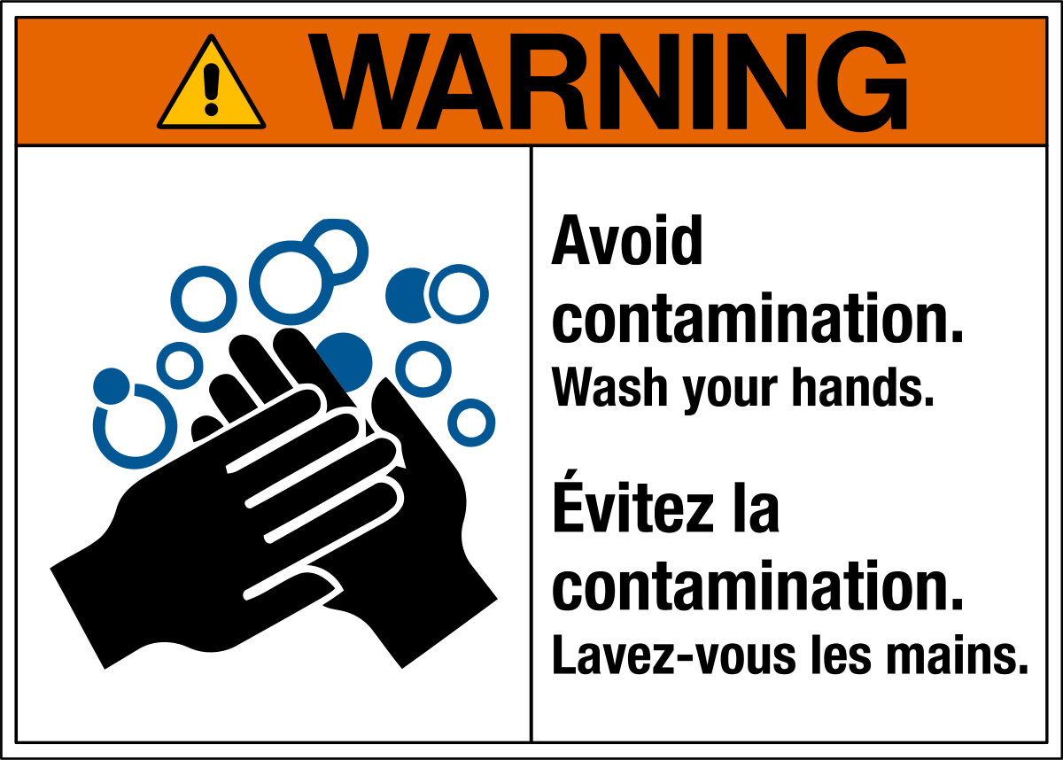 Bilingual Wash Hands Sign