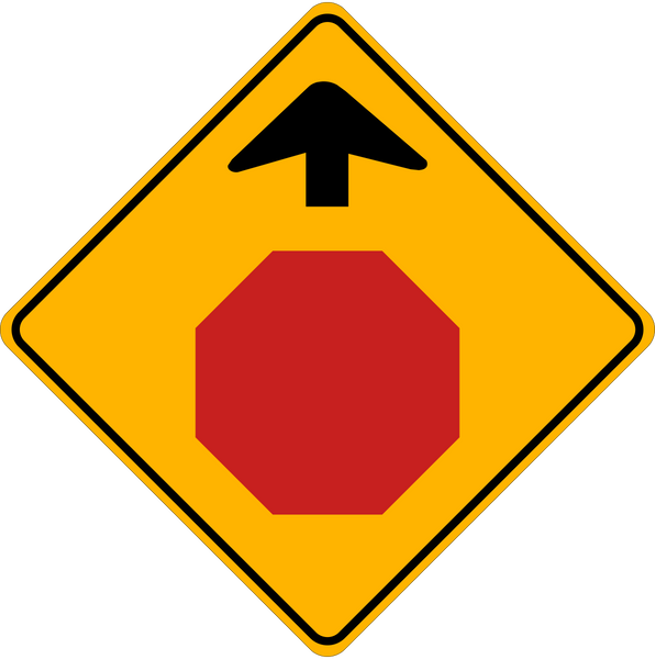 Stop Sign Ahead Warning Traffic Sign | Western Safety Sign