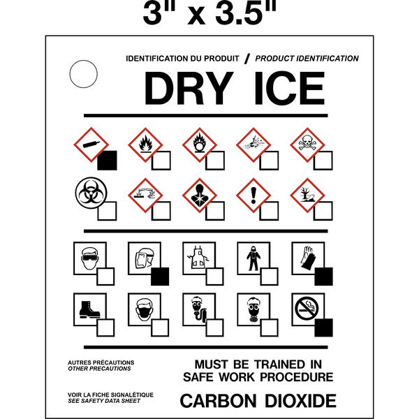 Product Identifier TAG - Dry Ice | Western Safety Sign