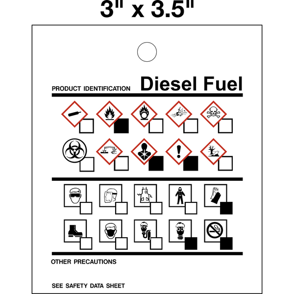 Product Identifier TAG - Diesel Fuel – Western Safety Sign