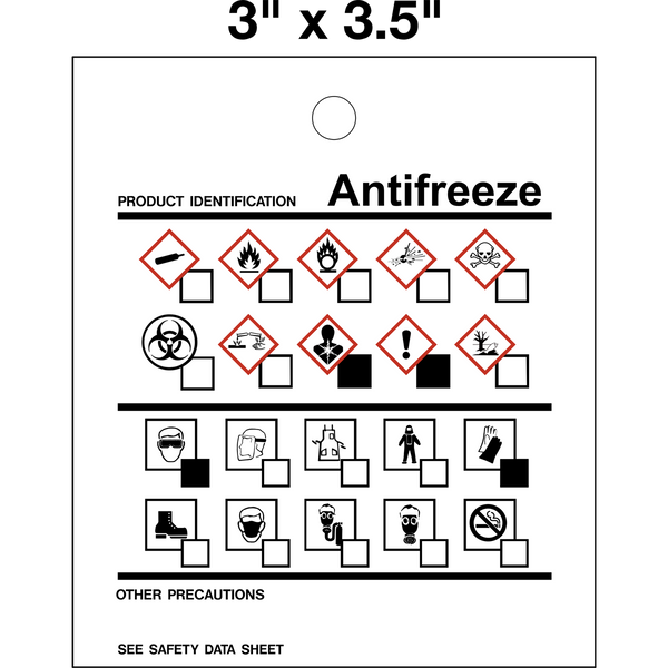 Product Identifier TAG - Antifreeze | Western Safety Sign