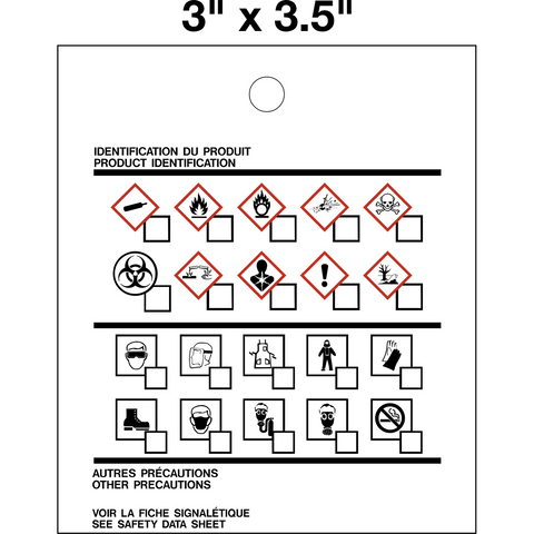Product Identifier TAG - Bilingual | Western Safety Sign