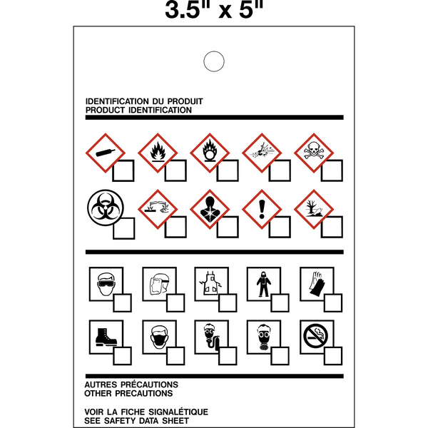 Product Identifier TAG - Bilingual | Western Safety Sign