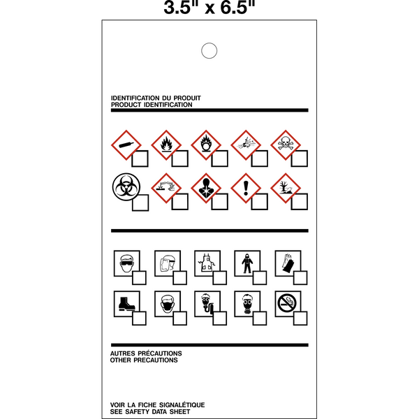 Product Identifier TAG - Bilingual | Western Safety Sign