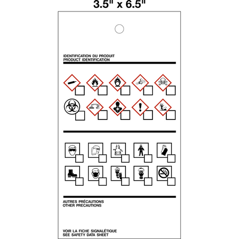 Product Identifier TAG - Bilingual | Western Safety Sign
