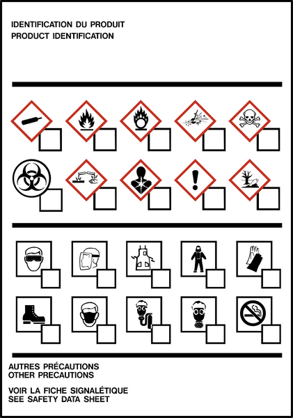 Product Identifier Label Bilingual | Western Safety Sign