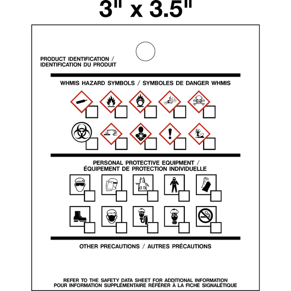Product Identifier TAG - Bilingual | Western Safety Sign
