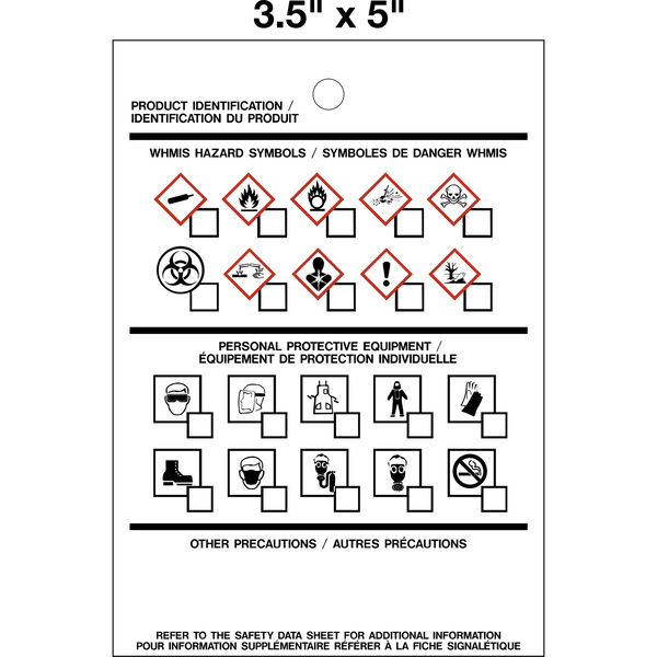 Product Identifier TAG - Bilingual | Western Safety Sign