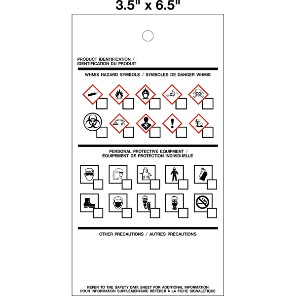 Product Identifier TAG - Bilingual | Western Safety Sign