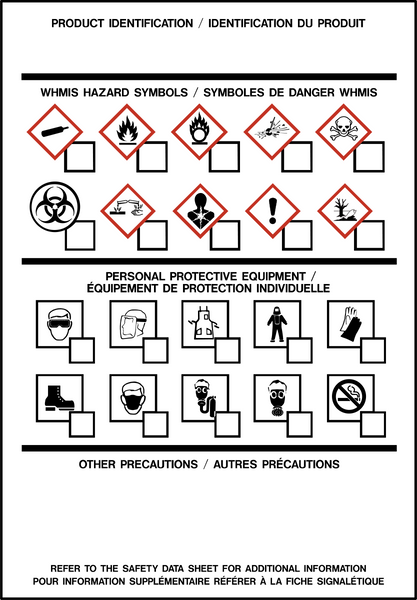Product Identifier Label Bilingual – Western Safety Sign