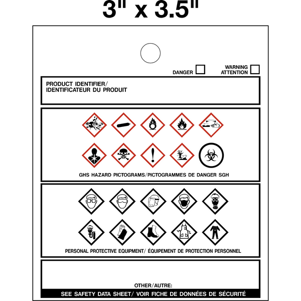 Product Identifier TAG - Signal Words - Bilingual | Western Safety Sign