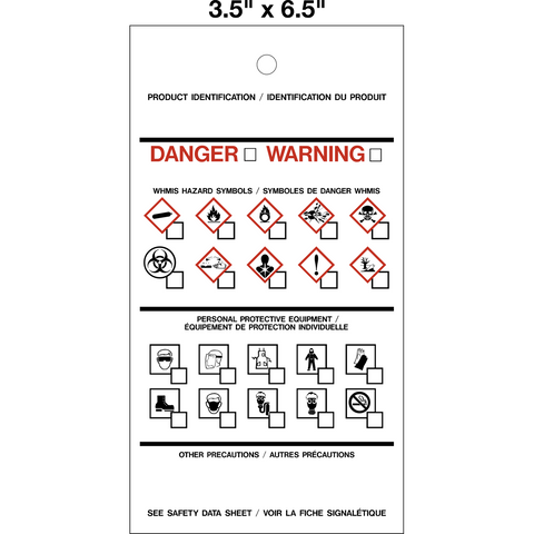 Product Identifier TAG - Signal Words - Bilingual | Western Safety Sign