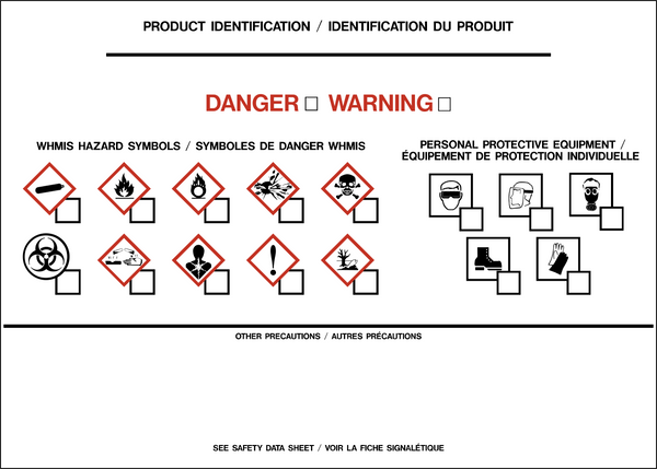 Product Identifier Label - Signal Words Bilingual | Western Safety Sign