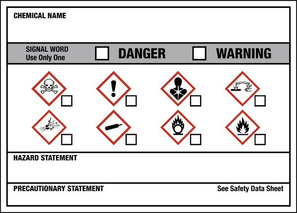 Product Identifier Label - Signal Words | Western Safety Sign