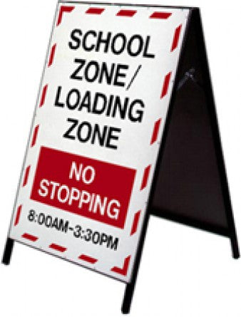 School Zone / Loading Zone No Stopping with Customized Hours School Sa ...