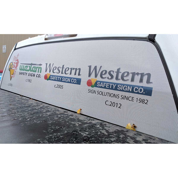 Window Vision Vehicle Decals | Western Safety Sign